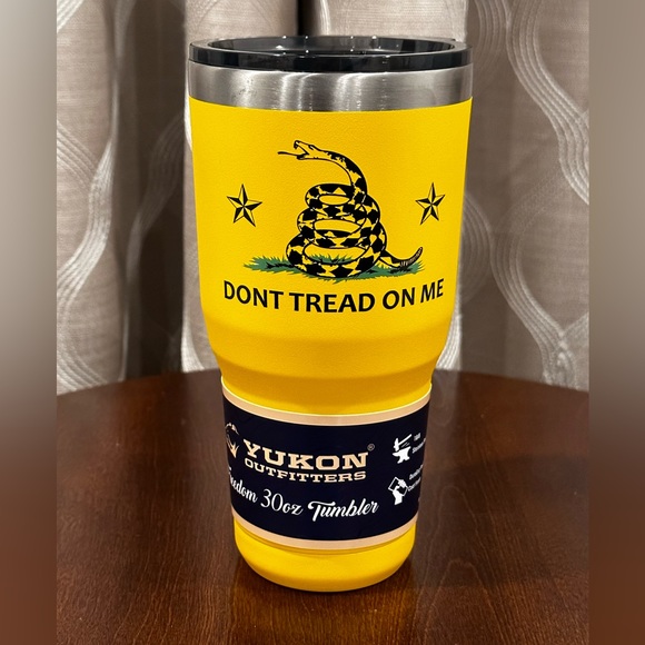 Yukon Outfitters | Dining | Dont Tread On Me Yellow Yukon Outfitters ...
